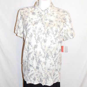 croft & barrow | Tops | 2x Croft And Barrow Beige Black Floral Top Nwt ...